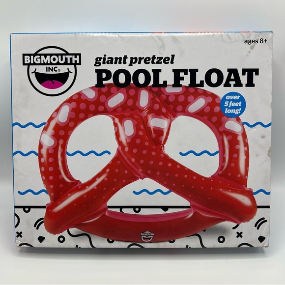 BigMouth | Other | Nib Bigmouth Inc Giant Red Pretzel Pool Float Over 5 Feet Long | Poshmark
